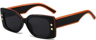 Generic Lunettes de soleil vintage pour femmes rétro rectangulaires lunettes de soleil pour femmes lunettes de soleil rectangulaires, 2, Taille unique