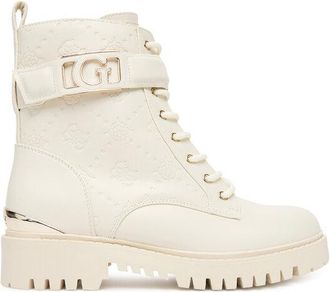 Guess Schn&uuml;rstiefeletten FLTORA FAL10 &Eacute;cru