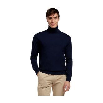 Brooks Brothers Homme, Pulls, Bleu, Taille: M Merino Wool Turtle Neck