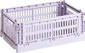 HAY Hay Transportbox Colour Crate S aus recyceltem Polypropylen in der Farbe Lavender