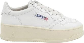 Autry Femme, Chaussures, Blanc, Taille: 41 EU Medalist Platform Baskets