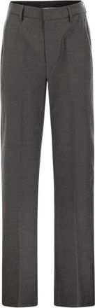 Dondup Janice Pantalon Large Coupe Tailleur - Femme - Pantalons - Gris - Taille: 44 FR