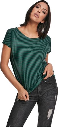 Urban Classics Damen Ladies Yarn Dyed Baby Stripe Tee T-Shirt,per Pack Mehrfarbig (darkfreshgreen/Black 02055),X-Small (Herstellergr&ouml;&szlig;e:XS)