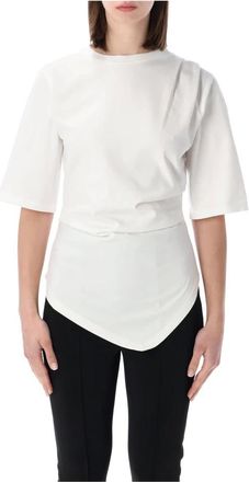 R&oacute;he Femme, Tops, Blanc, Taille: 36 FR Re-Invented Twisted T-Shirt