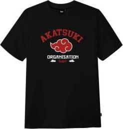 Tealer T-Shirt Noir University Akatsuki, x Naruto