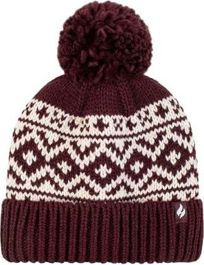 Heat Holders SOCKSHOP Femme Chapeau - Femme Billingen Chiffre daffaires Manchette Thermique Chapeau Île Juste Modèle Pom Pom Hiver Chaud Taille Unique Vin
