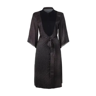 Maison Margiela Femme, Robes, Multicolore, Taille: 38 FR Robe chemise ceintur&eacute;e &agrave; pois