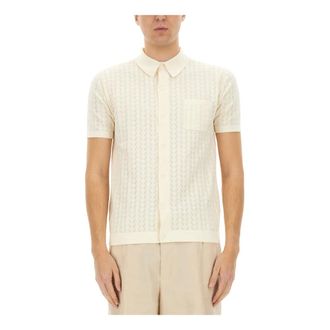 Dolce & Gabbana Chemise ajour&eacute;e en coton &agrave; manches courtes - Homme - Chemises - Blanc - Taille: 2XL