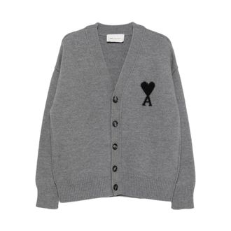 Ami Ami de Coeur Intarsia Strickpullover - - Knitwear - Herren - Grau - S
