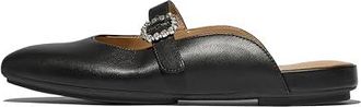 FitFlop Femme Delicato Crystal-Buckle Mary-Jane Mules Chaussure Baby, Noir, 40 EU Étroit