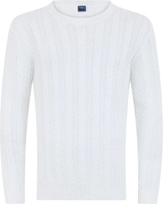 Fedeli Homme, Pulls, Blanc, Taille: L Pull &agrave; col rond et manches longues