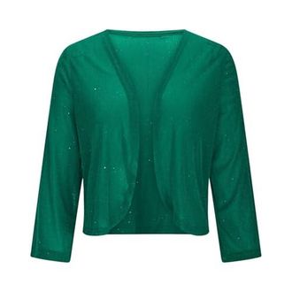 Generic Femmes Cardigan &agrave; paillettes &agrave; manches longues pour femmes - Bol&eacute;ro brillant paillet&eacute; &agrave; la mode d&eacute;coup&eacute; brillant bomber vestes de soir&eacute;e couverture d&eacute;