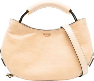 Moschino Femme, Sacs, Beige, Taille: ONE Size Sac cabas avec logo apparent