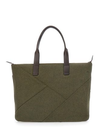 Dolce & Gabbana Mens Shopper Bag Adamo Green Cotton Tote