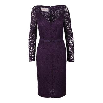 Valentino Spitzenkleid mit Rei&szlig;verschluss - - Dresses - Damen - Lila - M