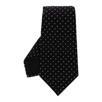 Dolce & Gabbana Cravate en soie &agrave; pois - Homme - Accessoires - Noir - Taille: ONE Size