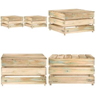 vidaXL Tables palette de jardin 2 pcs Bois de pin impr&eacute;gn&eacute; - Tablettes De Jardin - Mobilier De Jardin - Set De Tables - Tables Pliantes - Meubles De