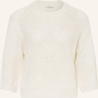 PESERICO Peserico Pullover Mit 3/4-Arm Und Pailletten weiss