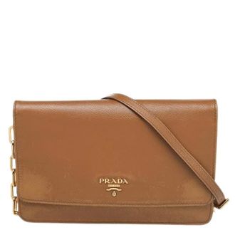 Prada Sac bandouli&egrave;re vintage doccasion - Femme - Pre-owned - Brun - Taille: ONE Size