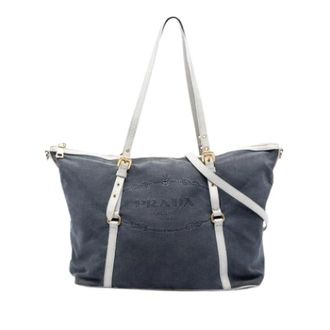 Prada Sac bandouli&egrave;re en toile Pre-owned - Femme - Pre-owned - Bleu - Taille: ONE Size
