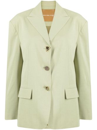 Rejina Pyo Einreihiger Blazer - Grün