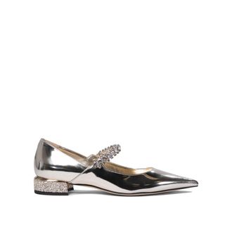 Jimmy Choo London Goldene Ballerinas Elegante Lederschuhe - - Shoes - Damen - Grau - 39 EU