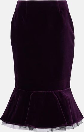 Nina Ricci Midirock aus Baumwollsamt