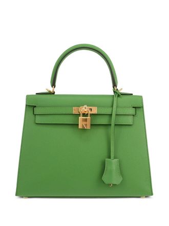 Hermès 2023 Kelly 25 Sellier Handtasche - Grün