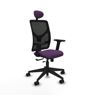 Piqueras y Crespo Schreibtischstuhl mit hoher R&uuml;ckenlehne, mit 2D-Armlehnen, h&ouml;henverstellbarer Lendenwirbelst&uuml;tze und festem Kopfteil, ausgestattet mit Syncro/Traslack