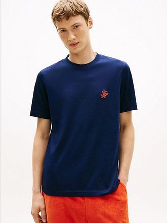 Tommy Hilfiger T-shirt en jersey &agrave; logo brod&eacute;