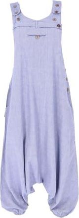Guru Shop Salopette boh&egrave;me confortable en coton naturel pour femme, bleu, 38