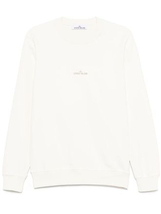 Stone Island sweat &agrave; motif Compass - Blanc