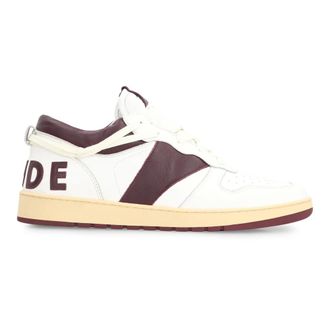 Rhude Homme, Chaussures, Blanc, Taille: 44 EU Baskets Basses en Cuir Vintage