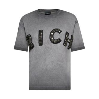 John Richmond T-Shirt mit Buchstabenapplikation - - Tops - Damen - Grau - M
