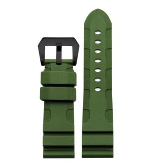 Generic Silikon f&uuml;r PAM111 PAM0061 PAM00682 Armband Sportuhrenarmband 24mm Armband wasserdicht schwarz Zubeh&ouml;r G&uuml;rtel