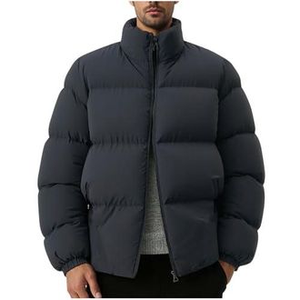 Generic Doudoune matelassée légère pour homme - Veste dhiver chaude et coupe-vent - Résistante à leau - Col montant - Fermeture éclair - Veste softshell isolé