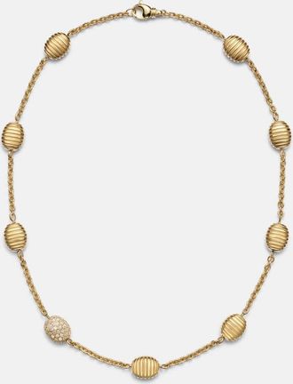 Pamela Zamore Halskette Isla Station aus 18kt Gelbgold mit Diamanten