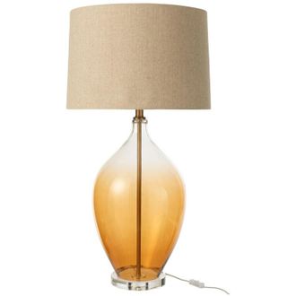 Paris Prix Lampe &agrave; Poser en Verre Sharlene 85cm Ambre