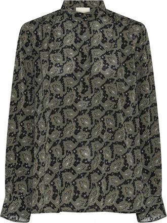 Julie Fagerholt - Heartmade Blouse - Femme - Blouses et Chemises - Vert - Taille: 38 FR