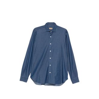 Barba Long-sleeve Spread-collar Shirt