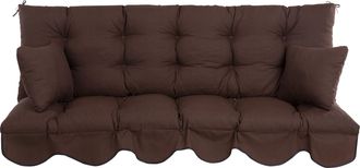 Patio Hollywoodschaukel Auflage 170x50 cm Bora Bankauflage für Sitzfläche Rückenlehne mit Schnüren Volant vorne