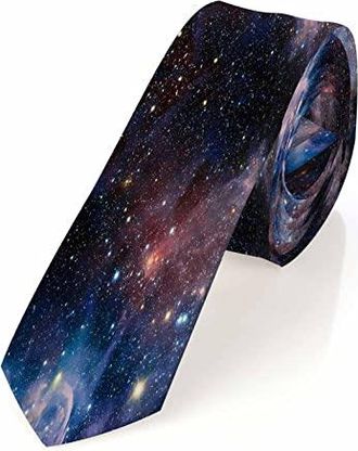 Generic Espace Coloré Cravate Décontractée Cravatte Classique Cravate Homme Pour Bureau Formelle Travail