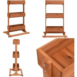 vidaXL Pflanzk&uuml;bel 52x30x78 cm Tannenholz - Holzpflanze - Tannenzapfengef&auml;ss - Balkonblumentopf - Gartendekoration - Pflanzenregal - Home & Living