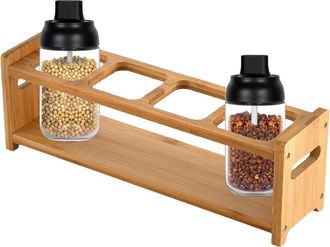 Generico Rustikaler Flaschenst&auml;nder - &Ouml;lhalter aus Holz, K&uuml;chenaufbewahrungsorganizer | handgefertigte Rahmenstruktur ohne Verschieben, nat&uuml;rliches minimalisti