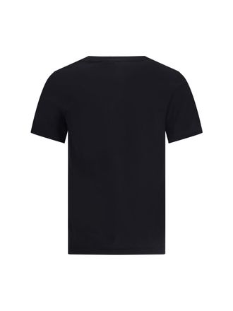 Maison Kitsun&eacute; Womens T-Shirt Fox Head Black Cotton T-Shirts & Jerseys