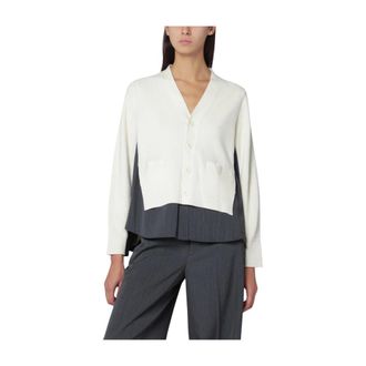 sacai Femme, Pulls, Beige, Taille: 40 FR Maglia Cardigan Corto