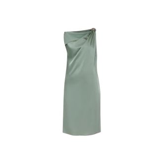 Lanvin Satin-Kleid - - Dresses - Damen - Gr&uuml;n - XS