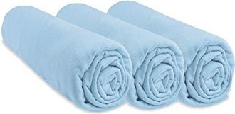 Easy dort 3 Spannbetttücher Baumwolle für Kinderbett 60 x 120 - 8 Farben erhältlich