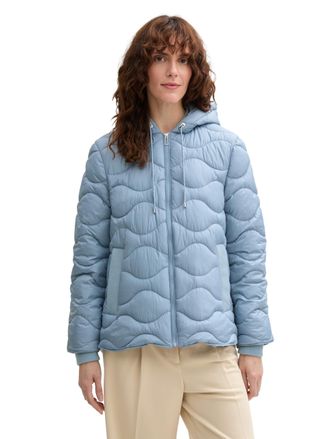 Tom Tailor Hybrid Steppjacke mit Kapuze, sand stone beige, XS