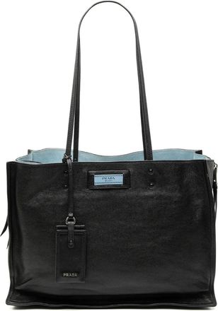 Prada 2013-2025 Glace Calf Etiquette tote bag - Schwarz